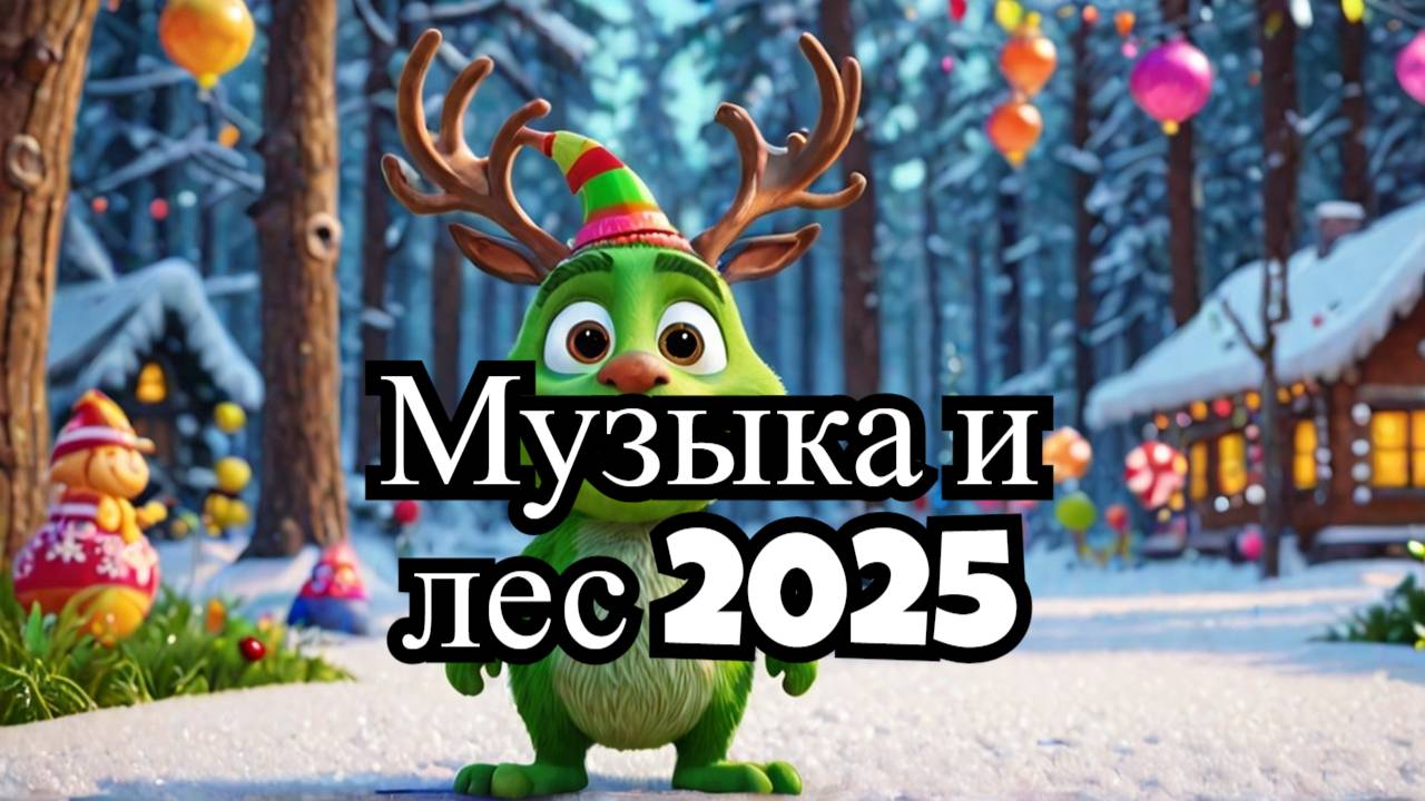 Новогоднее утро в лесу 1 января 2025 года. New Year's morning in the forest.Музыкальный клип мультик