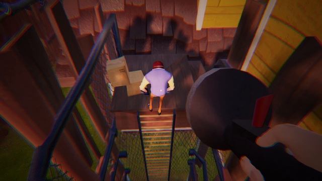 Сбежал от соседа !!!Hello Neighbor 4 серия 2 акт
