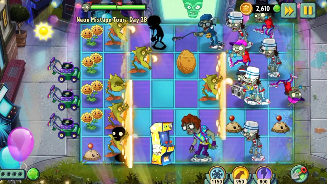 День 28 Неоновый Микстейп Тур ( Neon Mixtape Tour)  Plants vs. Zombies 2