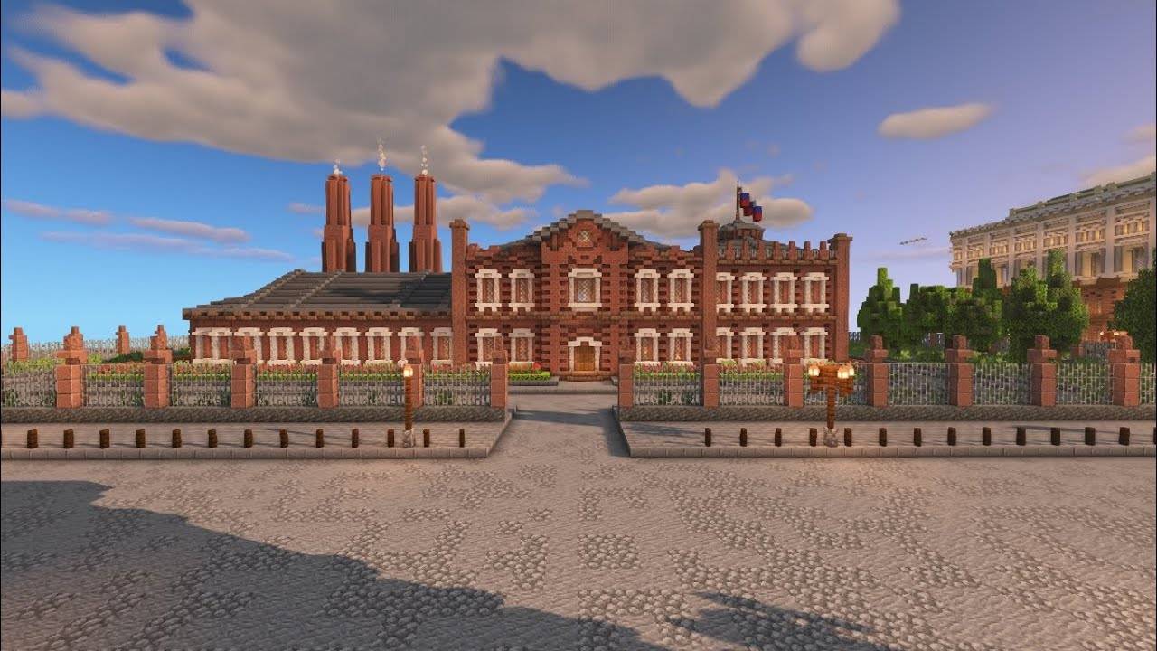 Завод  в русском стиле в майнкрафте (Российская Империя)