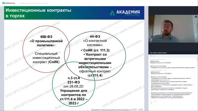 Инвестиционные контракты в торгах l Вебинар Seldon 4.10.2022