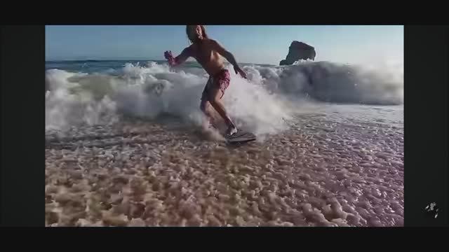 Скимбординг на секретном пляже в Португалии