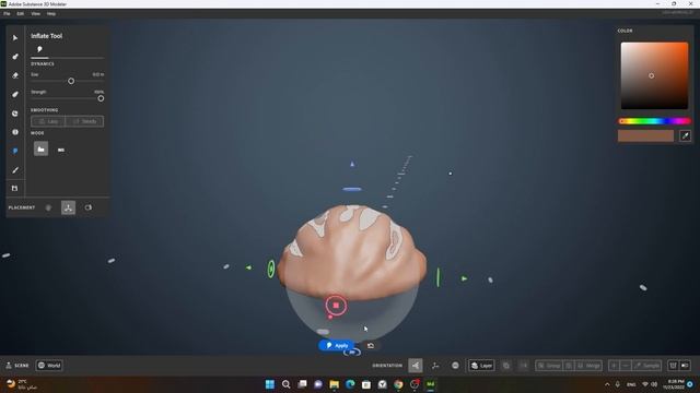 Buildup, Inflate, Soft Brush, and Paintbrush Tool Lesson 6 Adobe Substance 3D Modeler Full Course