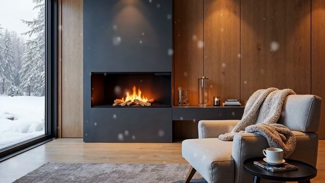 Красивая спокойная , расслабляющая фоновая музыка. Треск костра