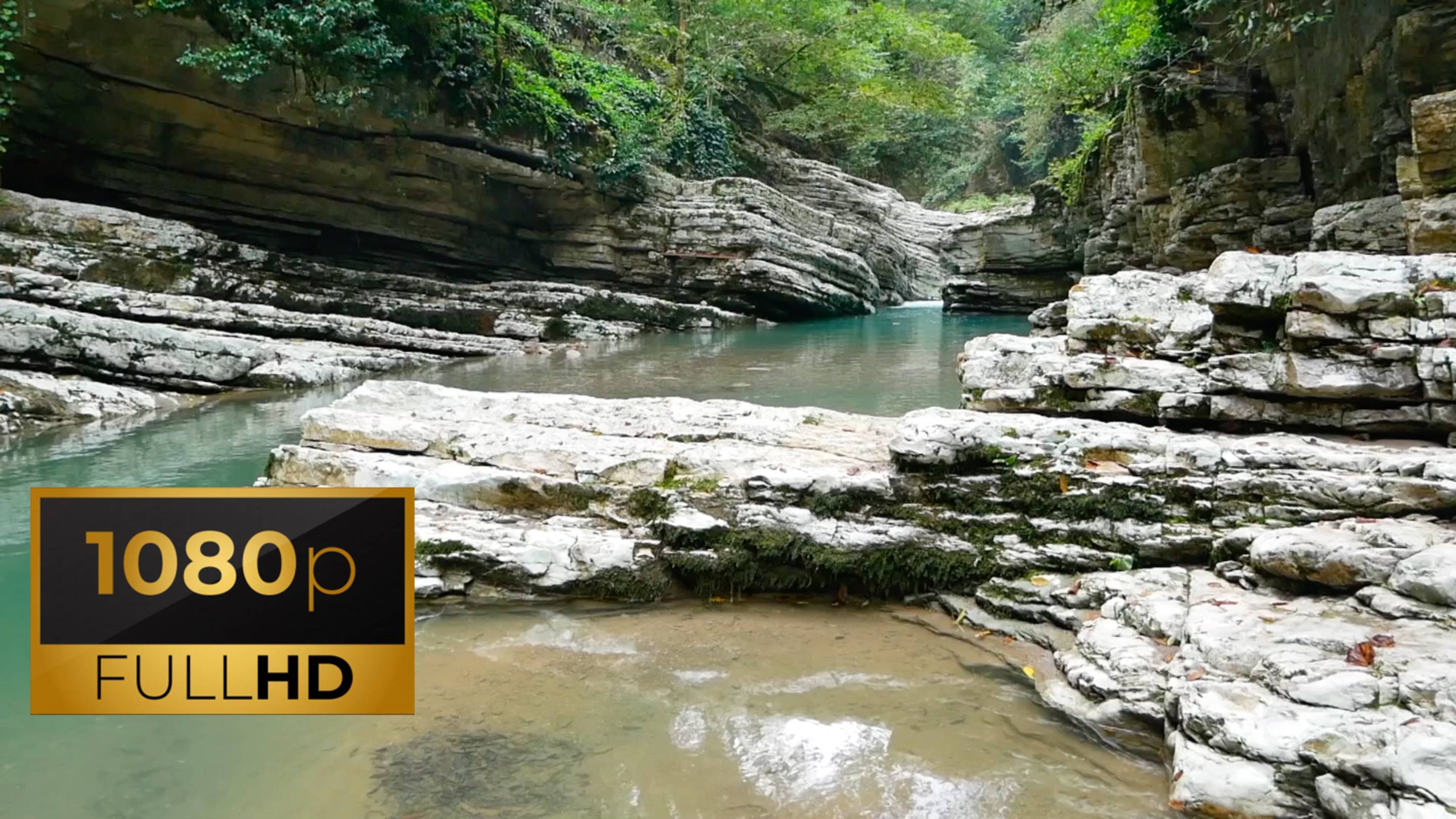 Спокойная горная река. Расслабляющий и умиротворяющий звук воды. / Canyon Calm River. 1 час. FullHD.