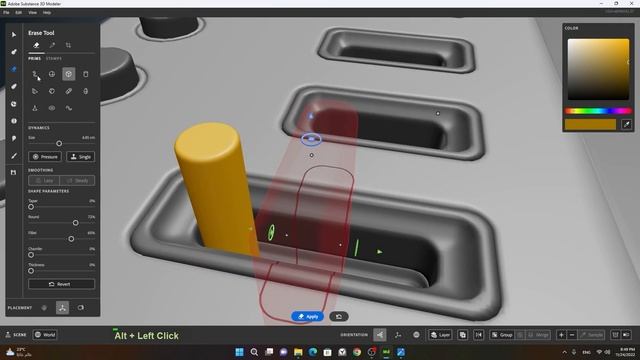Modeling Buttons, Sliders, and Knobs for Boombox Lesson13 Adobe Substance 3D Modeler Full Course