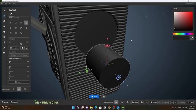 Modeling Stereo Pin and FM Knob for Boombox Lesson 18 Adobe Substance 3D Modeler Full Course