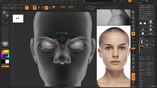 6. Working on Eyes --& Lips Sculpting