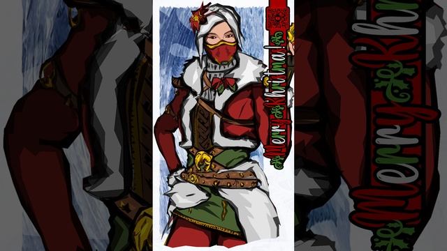 18+ Рождество в Mortal Kombat 1 | Китана | Постер - Портрет Арт |Christmas Art Kitana No AI #Shorts