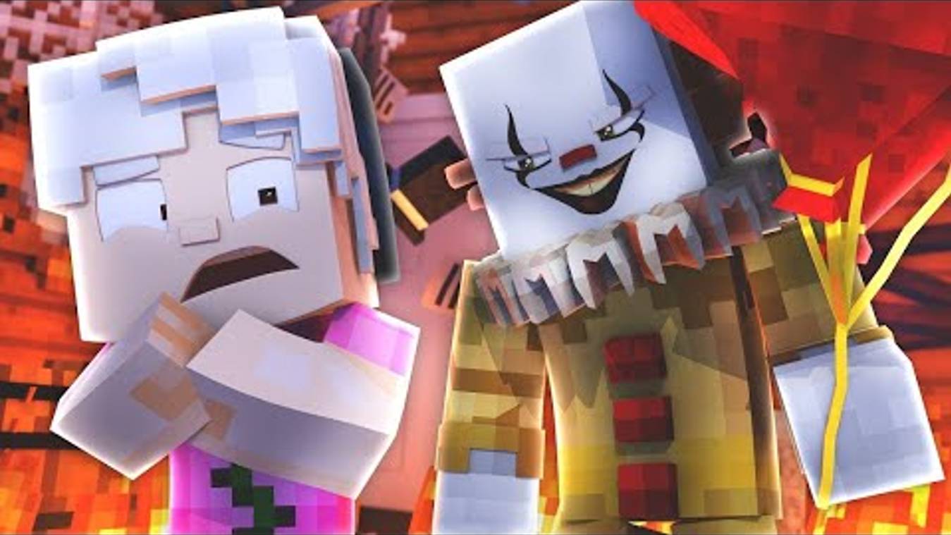 МОЯ НЯНЯ КЛОУН УБИЙЦА - ОНО! МОЯ УЖАСНАЯ НЯНЯ В МАЙНКРАФТ [перезалив]