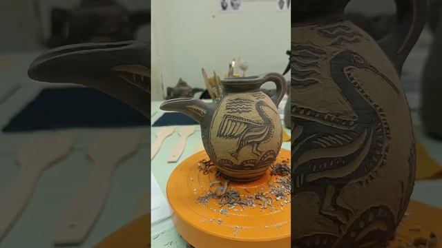 Керамика: жгутовая техника, сграффито