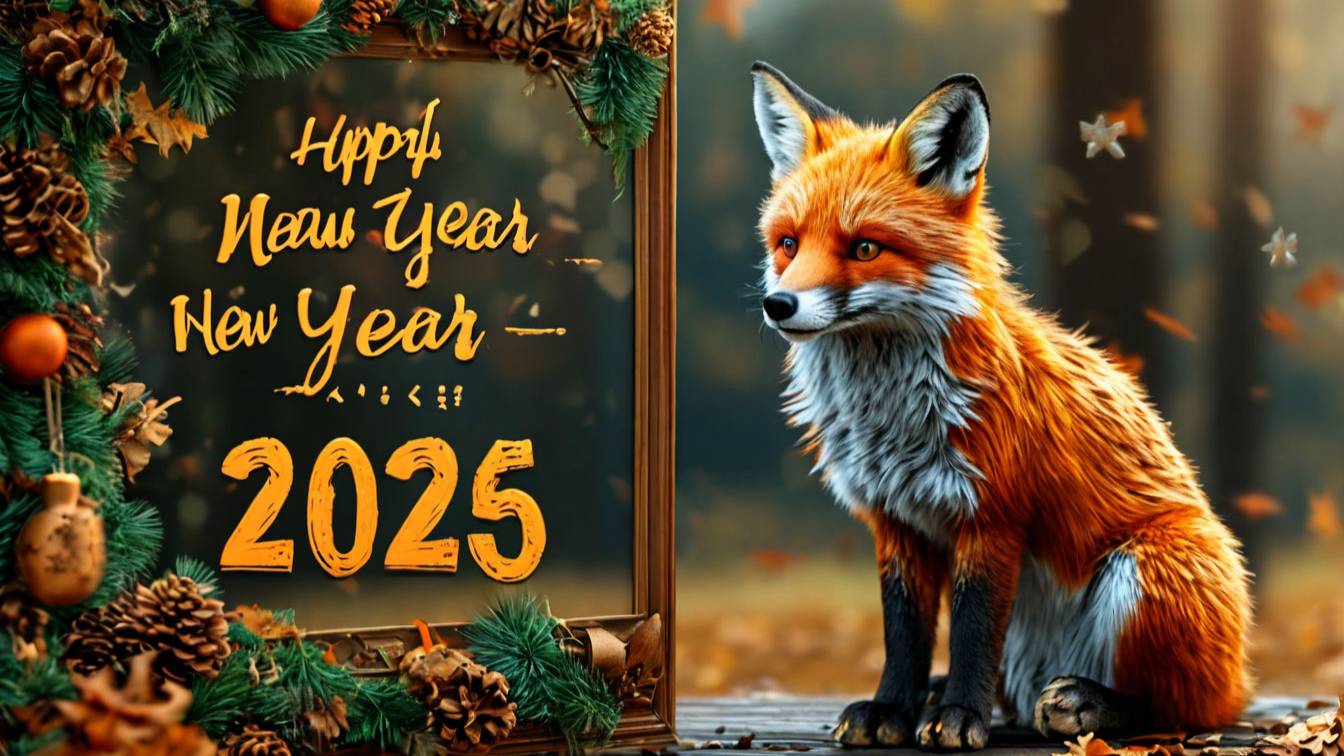 Поздравление от лисы с новым годом/ДЕТСКИЕ