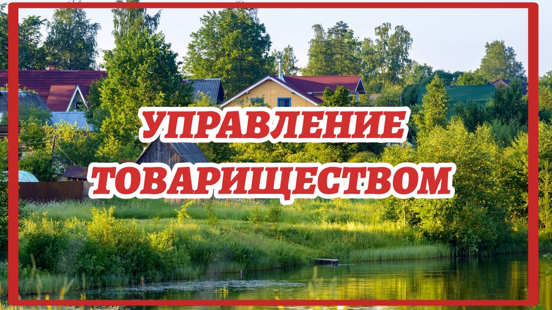 УПРАВЛЕНИЕ ТОВАРИЩЕСТВОМ (СНТ) И КОНТРОЛЬ  ЗА ЕГО ДЕЯТЕЛЬНОСТЬЮ