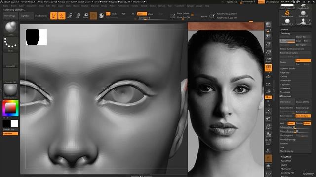 13. Working on Eyes Detailing