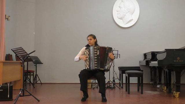 Я.Гадэ Танго "Ревность" в виртуозной обработке Александра На Юн Кина Играет Адалина Виллер (баян)