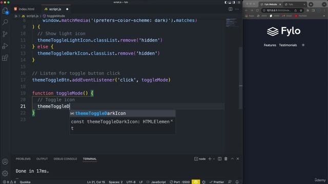 004 JavaScript For Color Mode