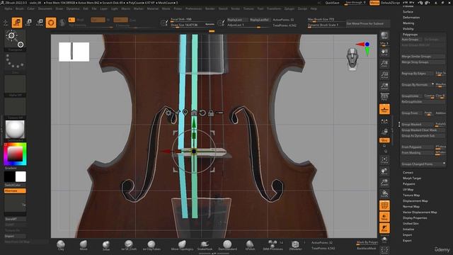 9. Model Chin Rest and Strings