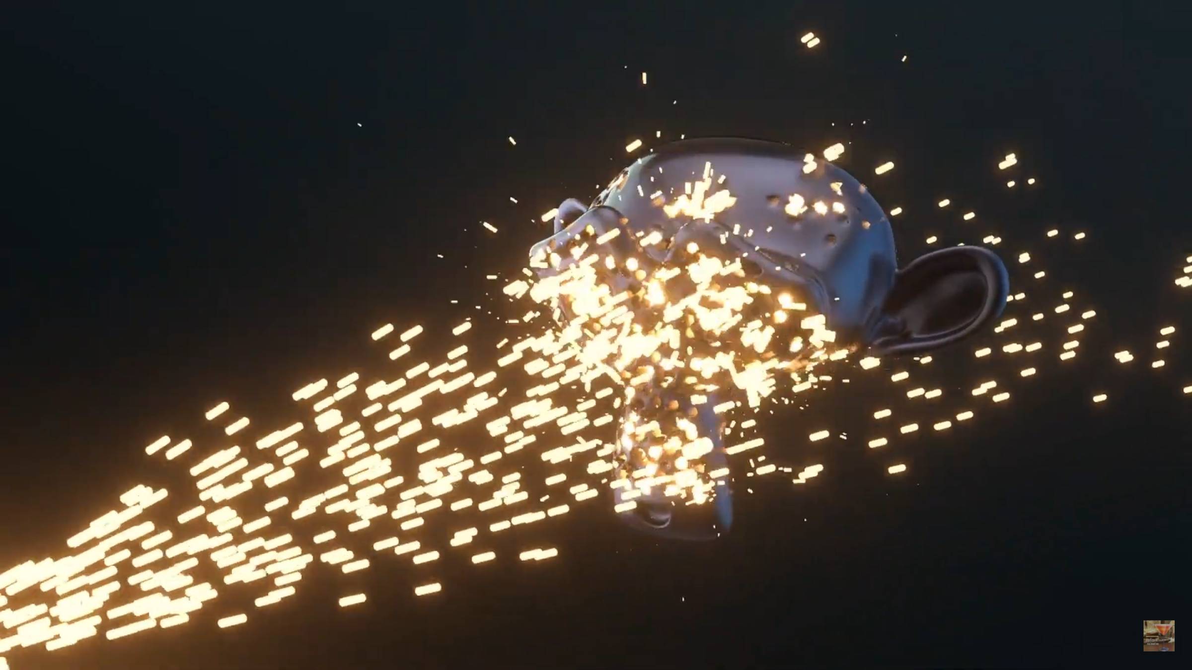 Эффект попадания пуль по объекту. Блендер