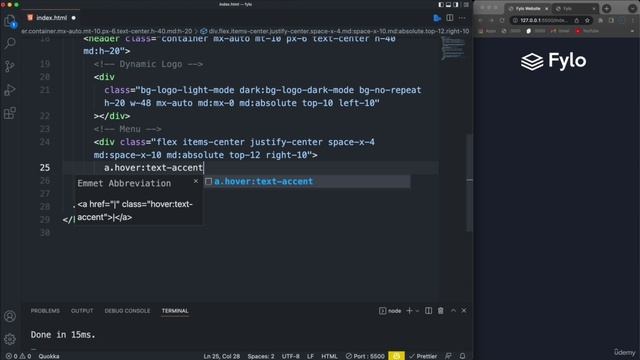 003 Header & Dark Mode Button