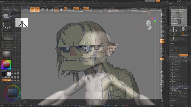002 Zbrush для начинающих ｜ Основы моделирования Gollum