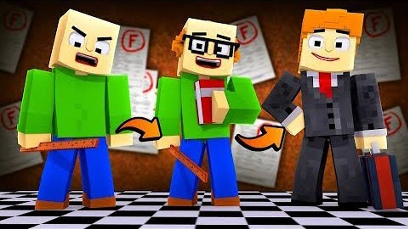 БАЛДИ ПРЕВРАЩАЕТСЯ ОБРАТНО В ЧЕЛОВЕКА?! БАЛДИ В МАЙНКРАФТ [перезалив]