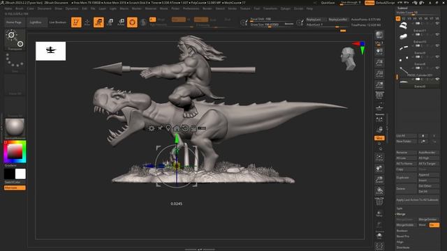 Давайте смоделируем в 3D некоторые персонажи из Primal в Maxon Zbrush - 004