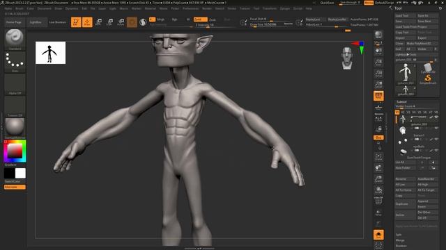 003 Zbrush для начинающих ｜ Основы моделирования Gollum