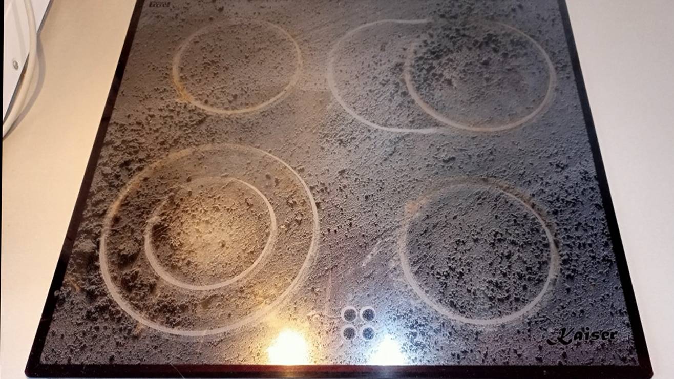 Как поменять стекло на варочной панели Kaiser EHC 69612 F MOND, рисунок "лунные кратеры"