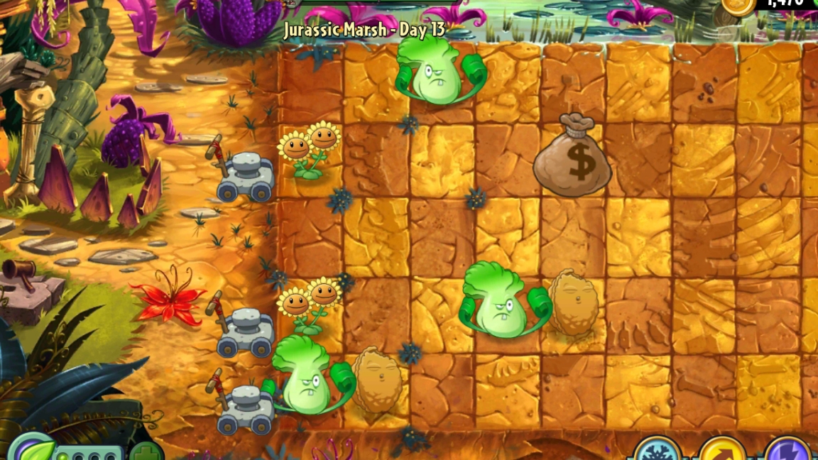 День 13 Юрское Болото (Jurassic Marsh) Plants vs. Zombies 2