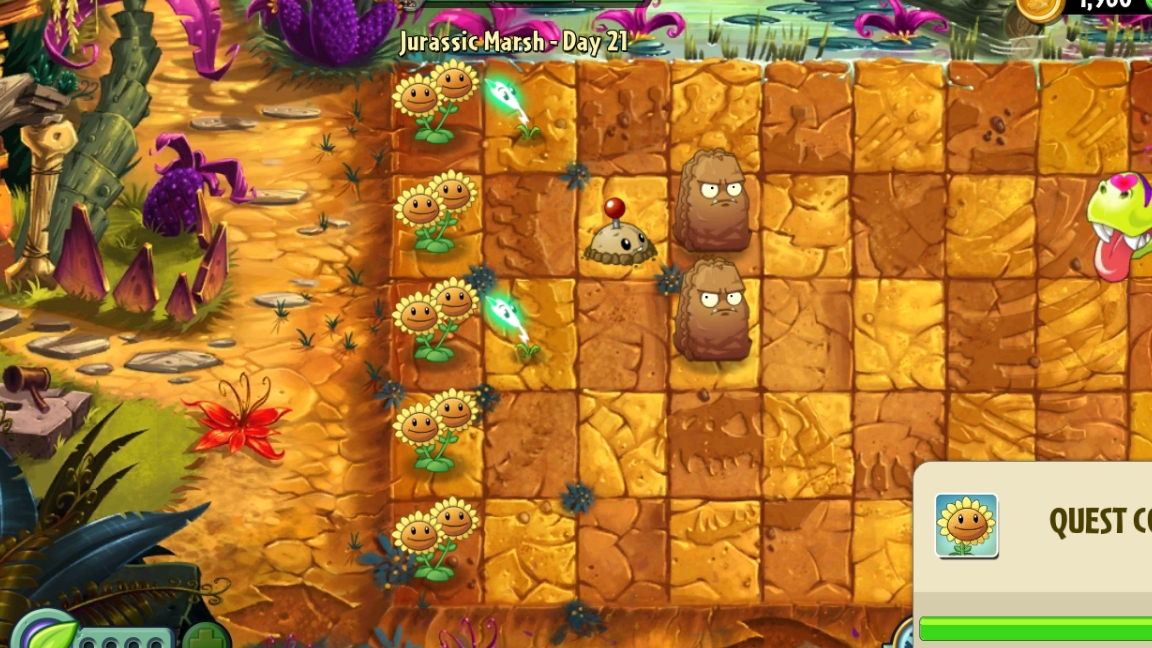 День 21 Юрское Болото (Jurassic Marsh) Plants vs. Zombies 2