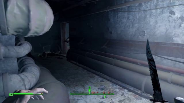 Fallout 4. По пустоши с ножом # 4 Крабы и миниган.