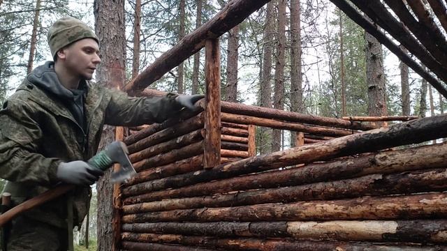 Выживание в лесу - Закрываю левую стену