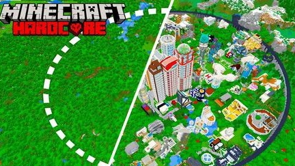 Майнкрафт строитель  город в горах