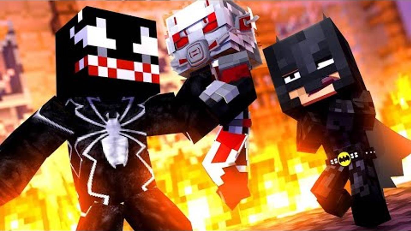 ДЕТИ СУПЕРГЕРОИ В ПЛЕНУ ВЕНОМА?! ЮНЫЕ МСТИТЕЛИ В МАЙНКРАФТ [перезалив]