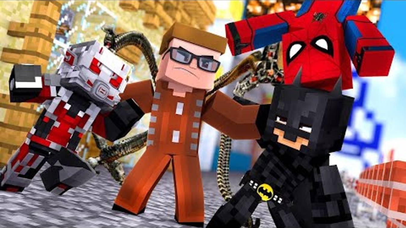 ДЕТИ СУПЕРГЕРОИ ПРОТИВ ДОКТОРА ОСЬМИНОГА! ЮНЫЕ МСТИТЕЛИ В МАЙНКРАФТ [перезалив]