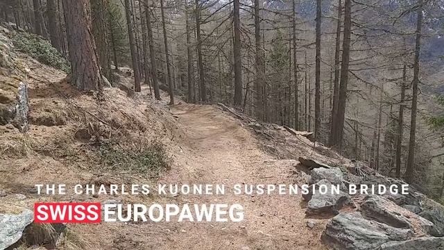 Подвесной мост Чарльза Куонена на маршруте Europaweg в Швейцарии