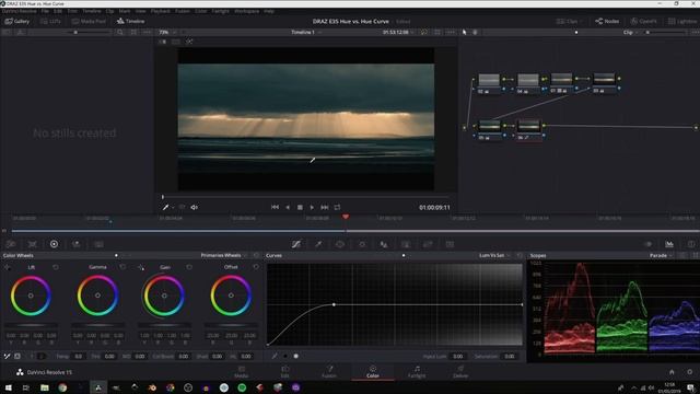 Кривые [Lum vs Sat] в Davinci Resolve