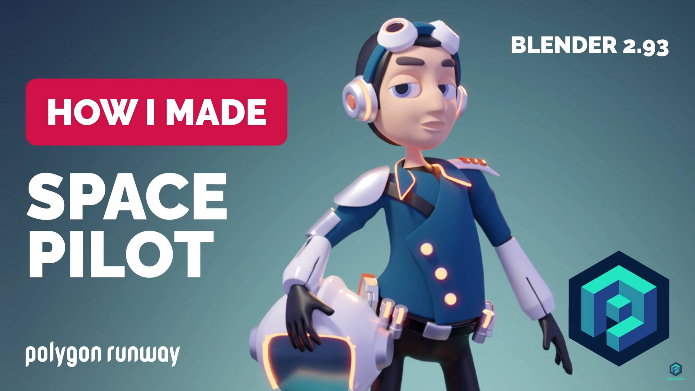 Моделирование и риг персонажа Пилот в Блендер.