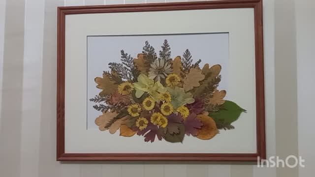 Украшаем интерьер картинами из сухоцветов, своими руками.