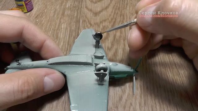 Звезда 1/72 МиГ-3 простая сборка и покраска
