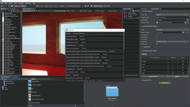 Удаление неиспользуемых ассетов из проекта - UNIGINE 2 Подсказки и Советы