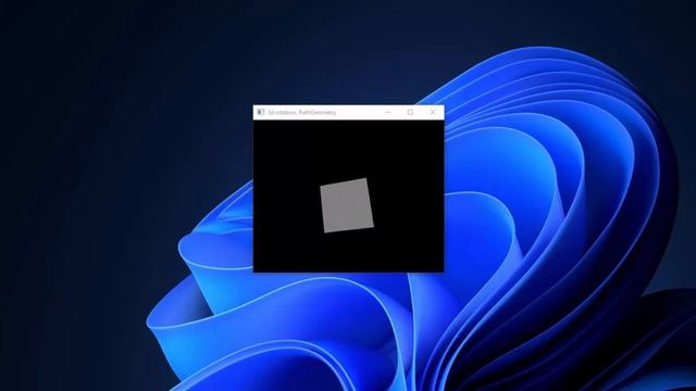 3D rotation. PathGeometry