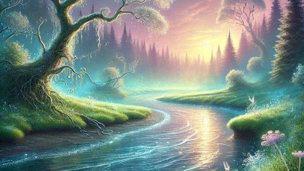 Берег и река. Сказка.