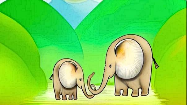Бегемот и слоник. Сказка.