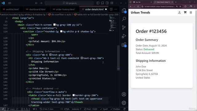 107 - Order Details Page