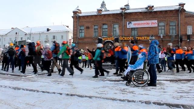 Эстафета паралимпийского огня в Бийске