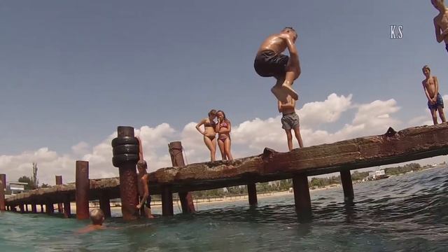 Евпатория ныряем с пристани Заозёрное