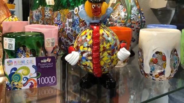 Фигурка Клоун из муранского стекла-WWW.MURANO-CLUB.RU