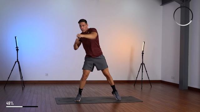 15 минут интенсивной интервальной тренировки - ВСЕ СТОЯ - Без приседаний и выпадов (1)