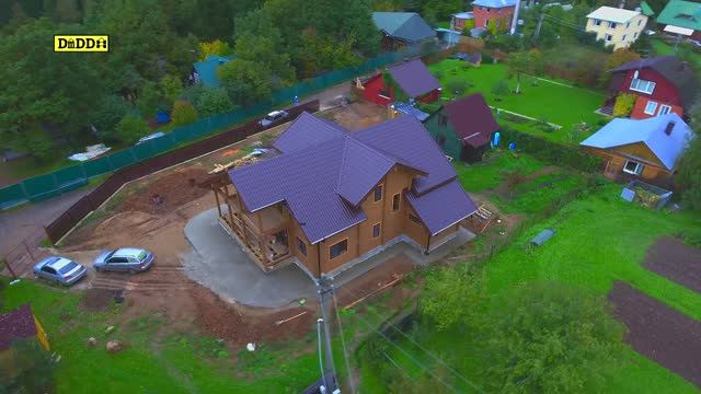 11 Строительство крыши частного дома - металлочерепица все этапы работ.Дмитровский Деревянный Дом.